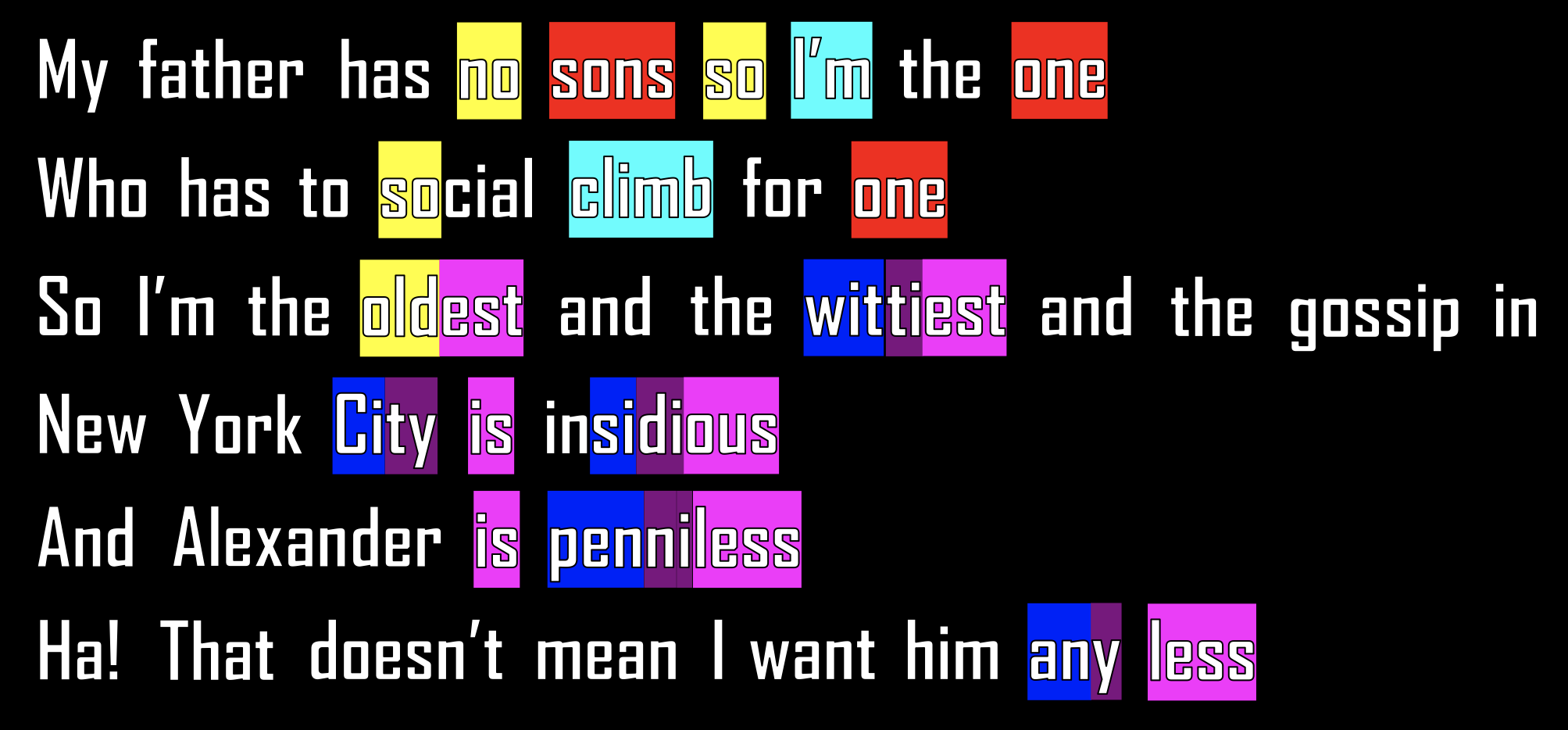 The Best Rhymes in Hamilton – Mark Cooprider